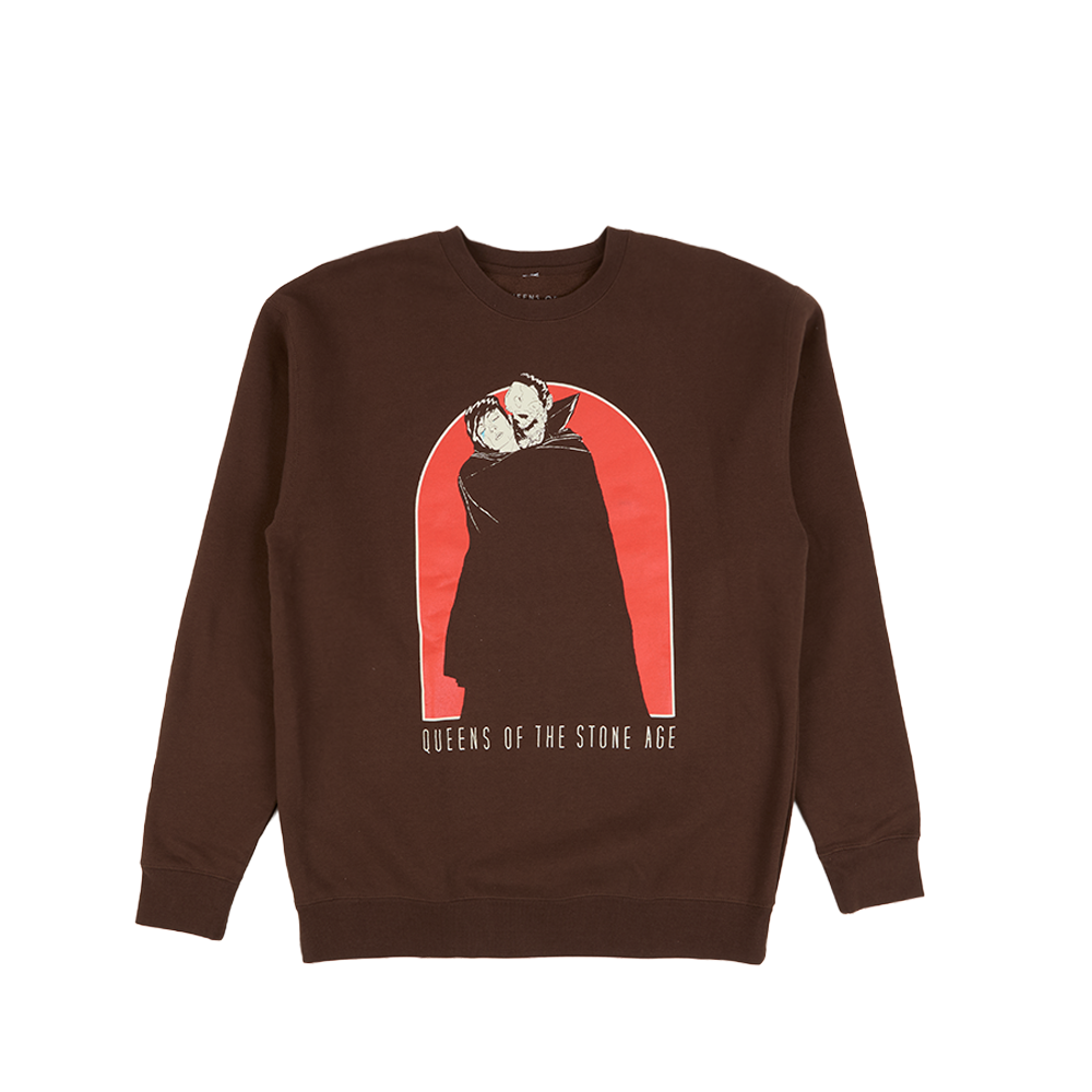 Like Clockwork Cover Crewneck (Brown) - Queens of the Stone Age ...